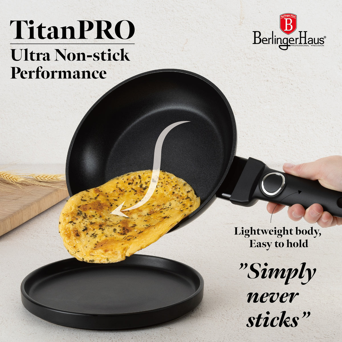 Berlinger Haus 15-Piece Non Stick Titan Pro Coating Cookware Set - Bla