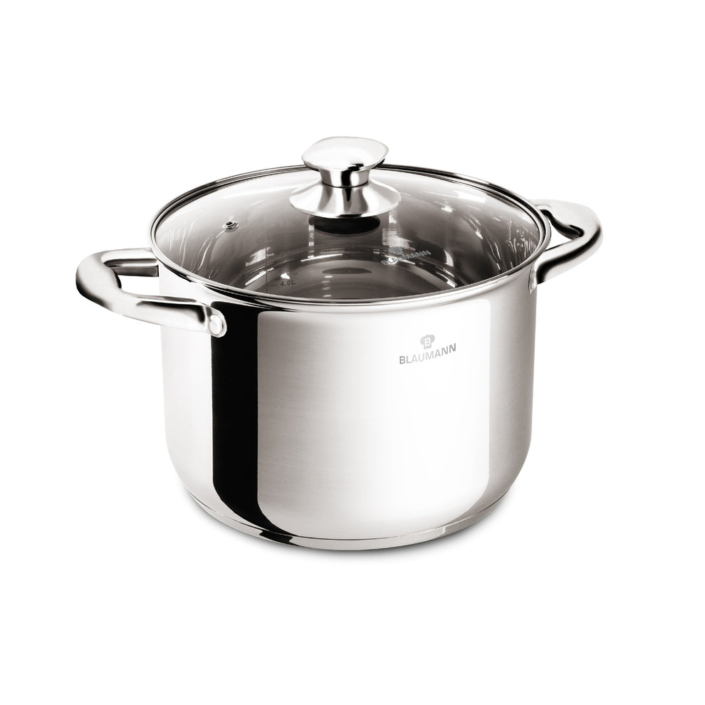 Blaumann 20cm Stainless Steel Stock Pot with Lid – Gourmet Line ...